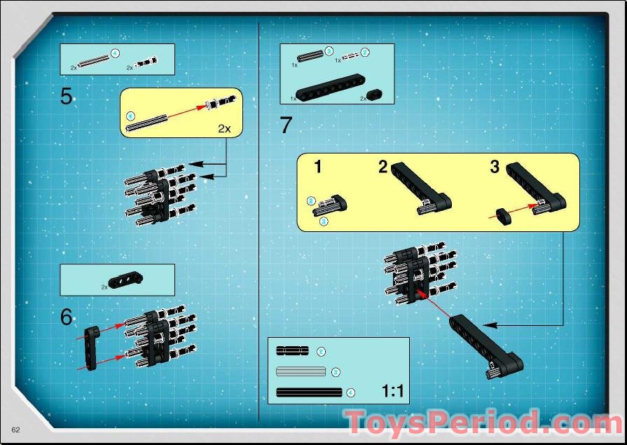 LEGO 4481 Technic Hailfire Droid Instructions and Parts List