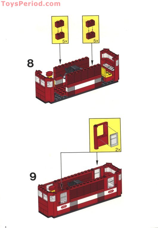 LEGO 4551 Crocodile Locomotive Instructions and Parts List