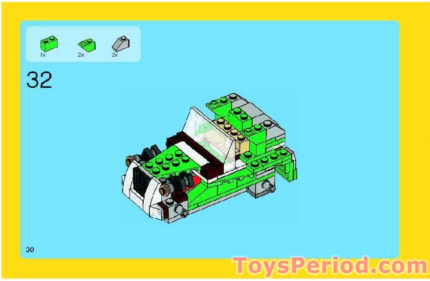 LEGO 6743 Street Speeder Instructions and Parts List