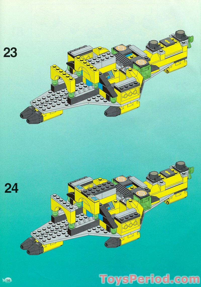 LEGO 6180 Hydro Search Sub Instructions and Parts List
