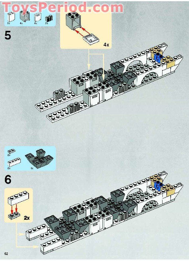 LEGO 7676 Republic Attack Gunship Instructions and Parts List