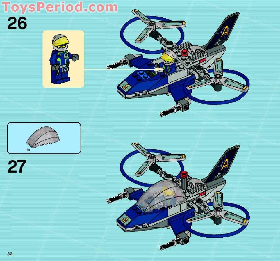 LEGO 8637 Mission 8: Volcano Base Instructions and Parts List