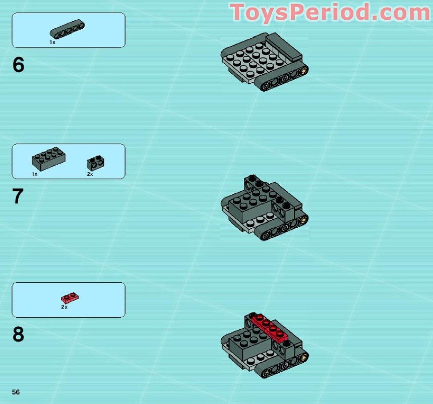 LEGO 8634 Mission 5: Turbocar Chase Instructions and Parts List