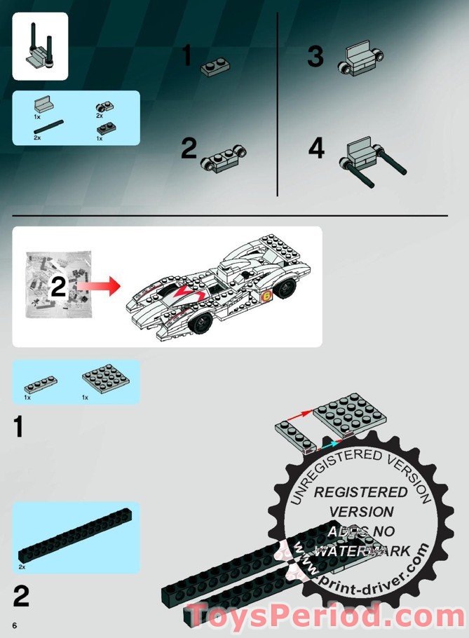 LEGO 8161 Grand Prix Instructions and Parts List