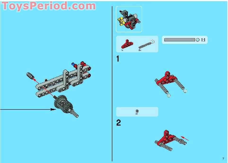 LEGO 8274 Combine Harvester Instructions and Parts List