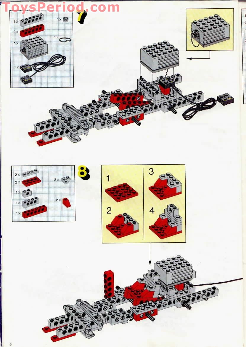 LEGO 8064 Motorized Universal Building Set, 9v Instructions and Parts List