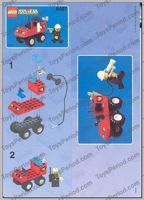 LEGO 6407 Fire Chief Instructions and Parts List