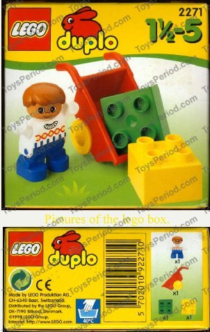 LEGO 2271 Boy with Wheelbarrow Set Parts List