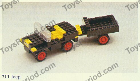 LEGO 711-1 Jeep Instructions and Parts List