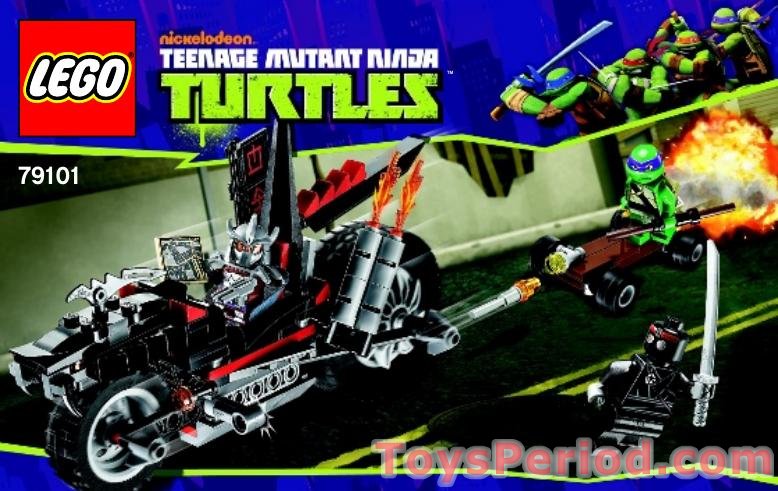 LEGO 79101 Shredder's Dragon Bike Instructions and Parts List