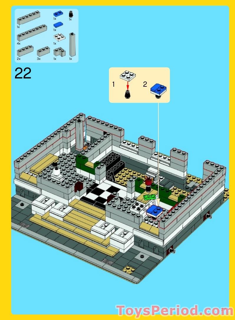 LEGO 10224 Town Hall Instructions and Parts List