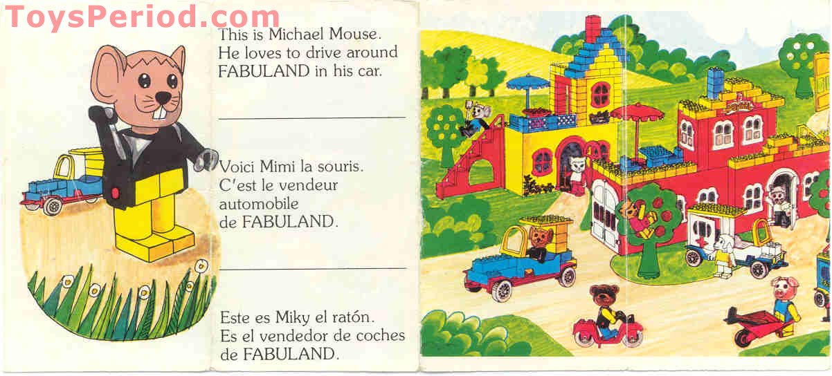 LEGO 328-1 Moe Mouse's Roadster Instructions and Parts List