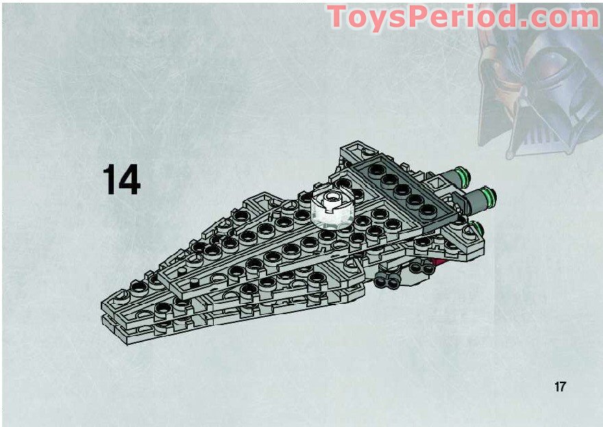 LEGO 20007 Mini Republic Attack Cruiser Instructions and Parts List