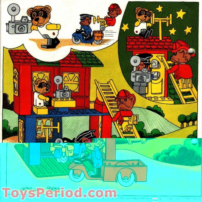 LEGO 3669 Fire and Police Station Instructions and Parts List