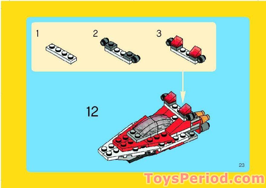 LEGO 6741 Mini Jet Instructions and Parts List