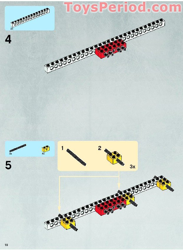 LEGO 7676 Republic Attack Gunship Instructions and Parts List
