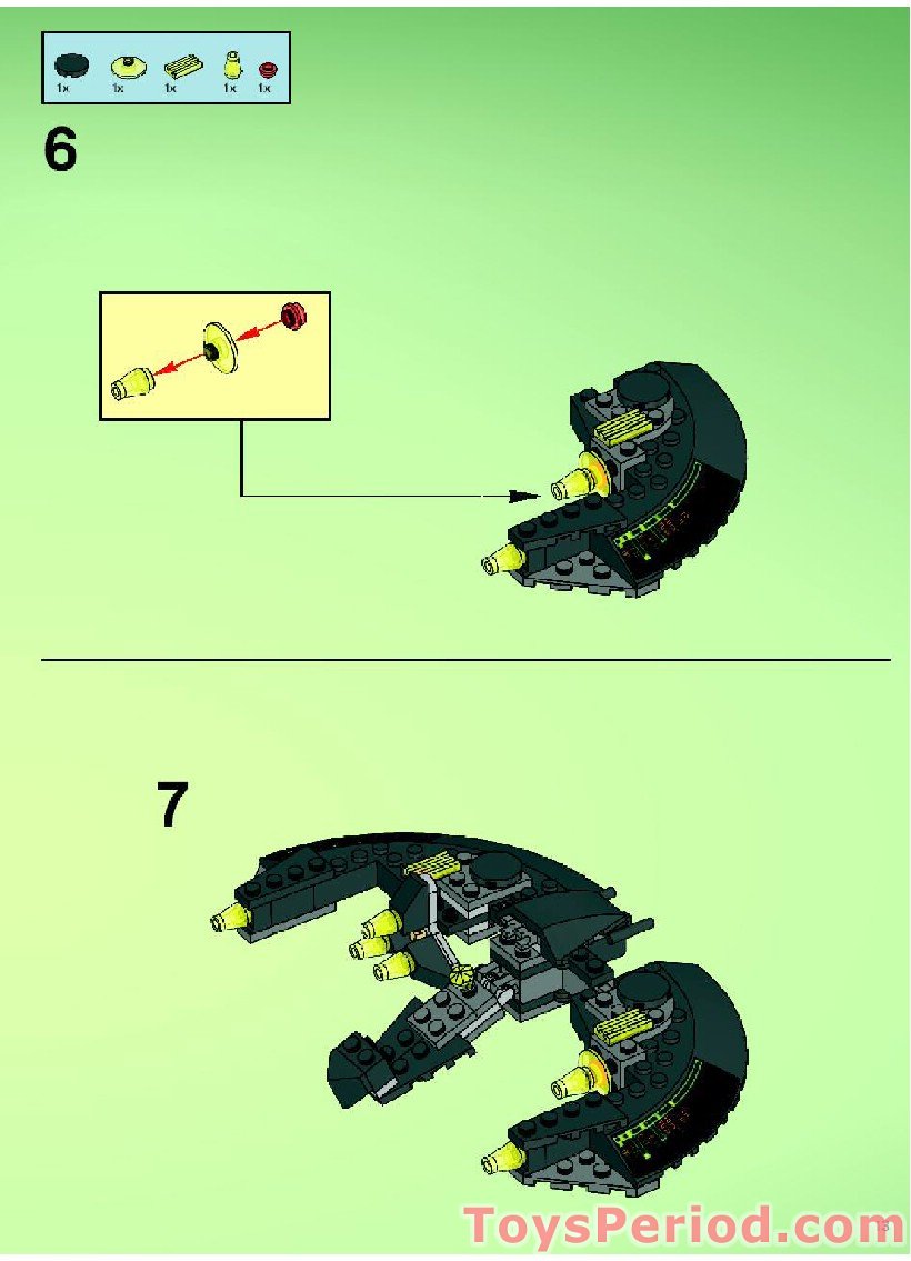 LEGO 7690 MB-01 Eagle Command Base Instructions and Parts List