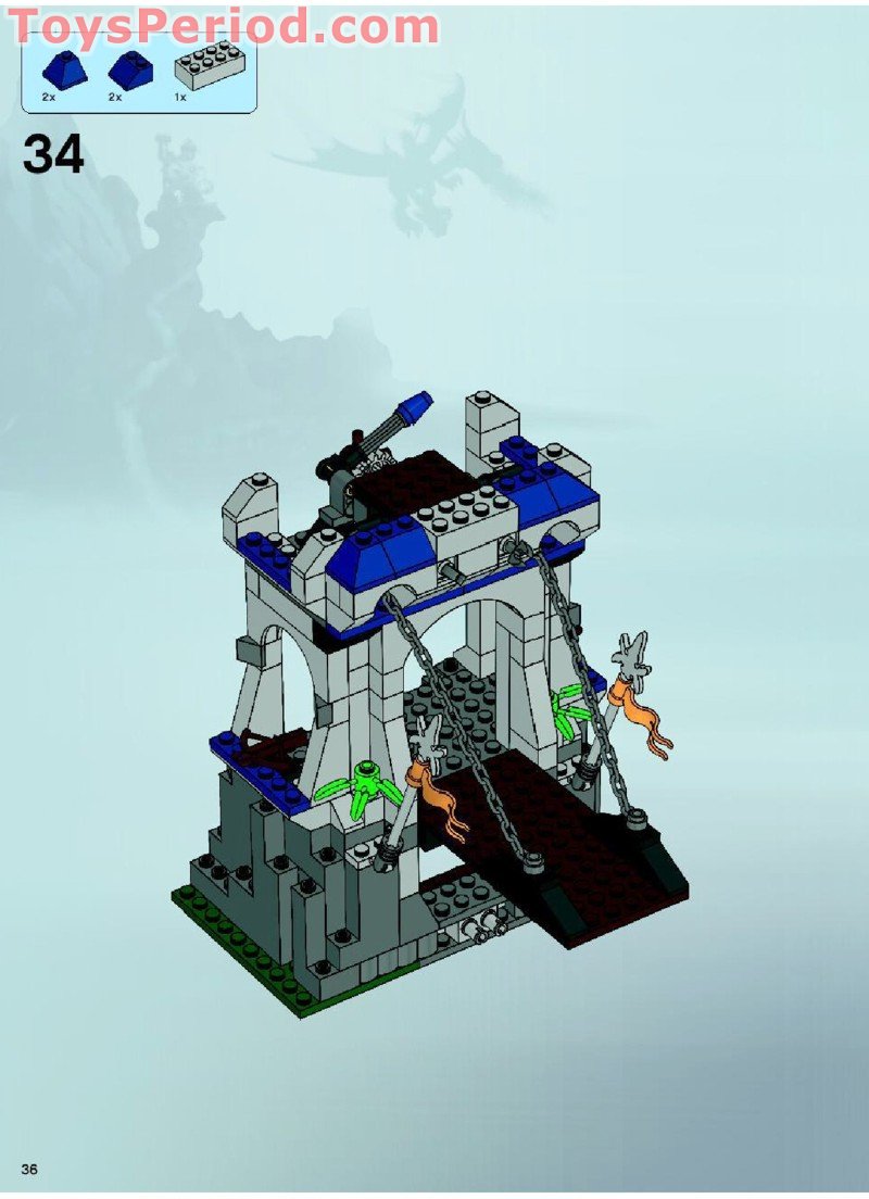 LEGO 7079 Drawbridge Defense Instructions and Parts List