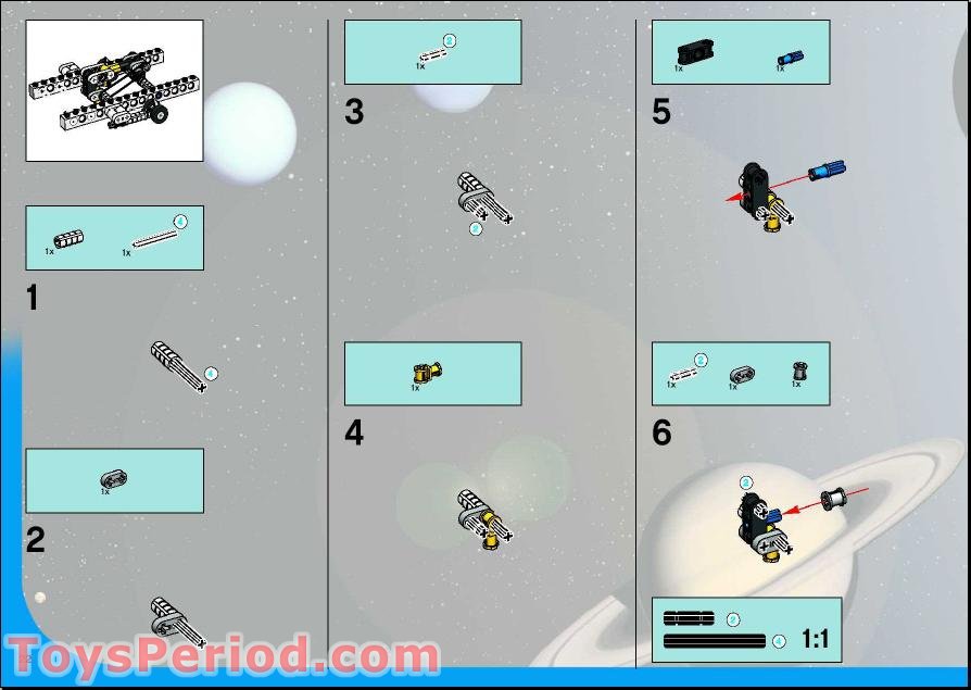 LEGO 7470 Space Shuttle Discovery Instructions and Parts List