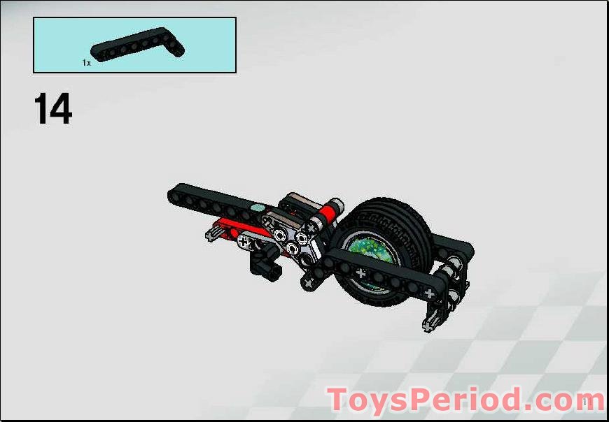 LEGO 8645 Muscle Slammer Bike Instructions and Parts List