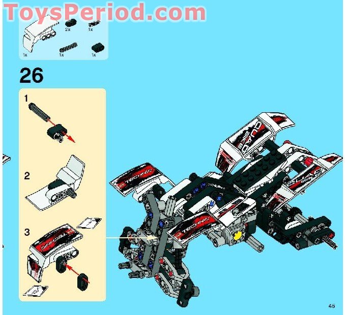 LEGO 8262 Quad Bike Instructions and Parts List
