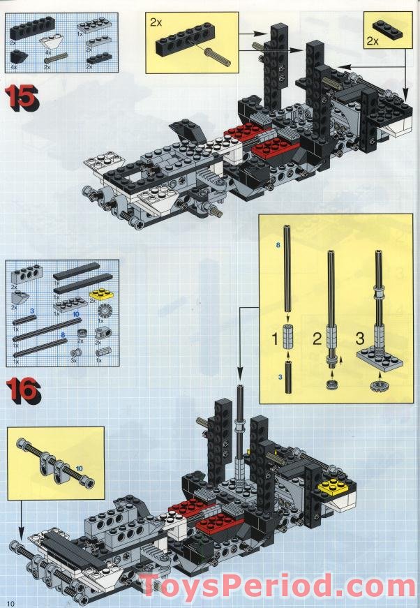 LEGO 8286 3-in-1 Car Instructions and Parts List