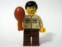 LEGO 7724-2 Advent Calendar 2008, City (Day1) Minifigure and Drumstick ...