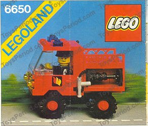 LEGO 6650 Fire and Rescue Van Instructions and Parts List