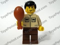 LEGO 7724-2 Advent Calendar 2008, City (Day1) Minifigure and Drumstick ...