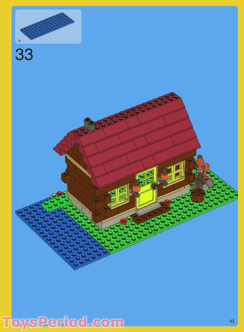 LEGO 5766 Log Cabin Instructions and Parts List