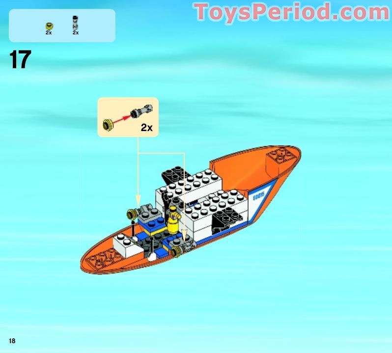 LEGO 60015 Coast Guard Plane Instructions and Parts List