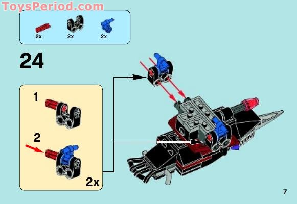 LEGO 70000 Razcal's Glider Instructions and Parts List