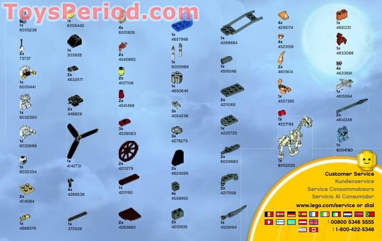 LEGO 9462 The Mummy Instructions and Parts List