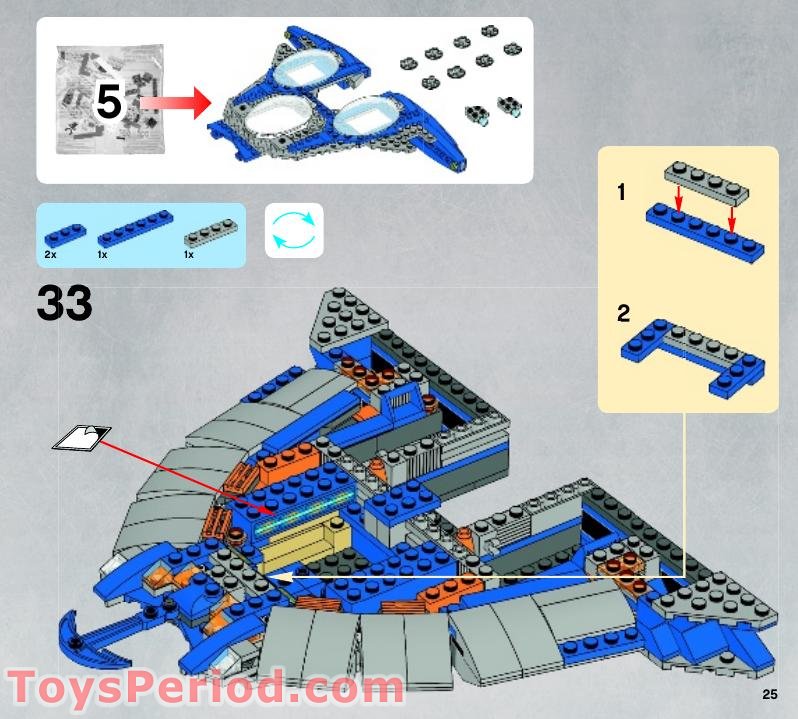 LEGO 9499 Gungan Sub Instructions and Parts List