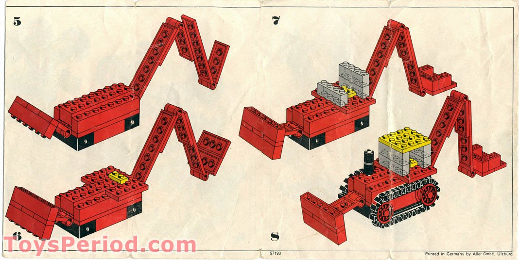 LEGO 376-1 Low-Loader with Excavator Instructions and Parts List