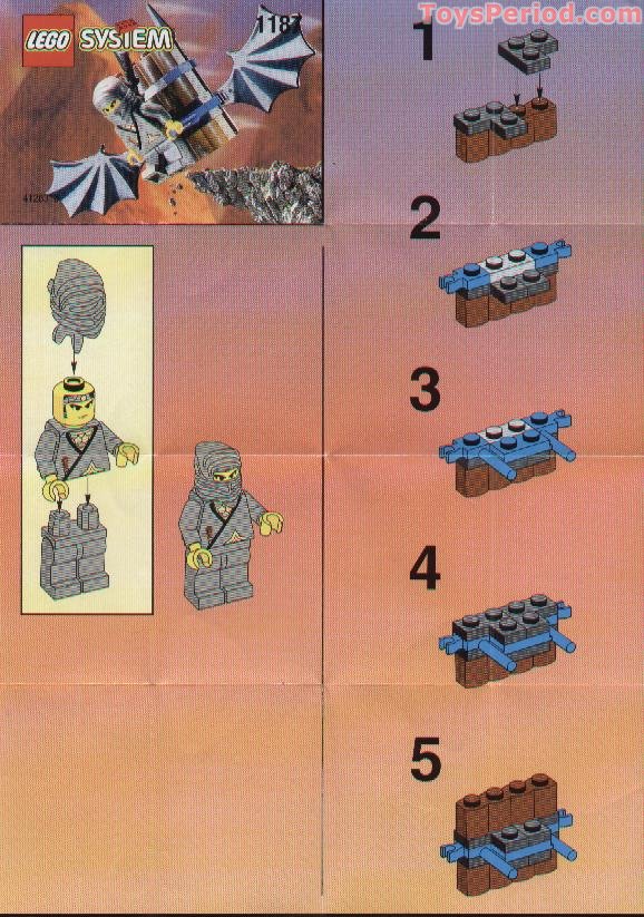 LEGO 1187 Gray Ninja Glider Instructions and Parts List