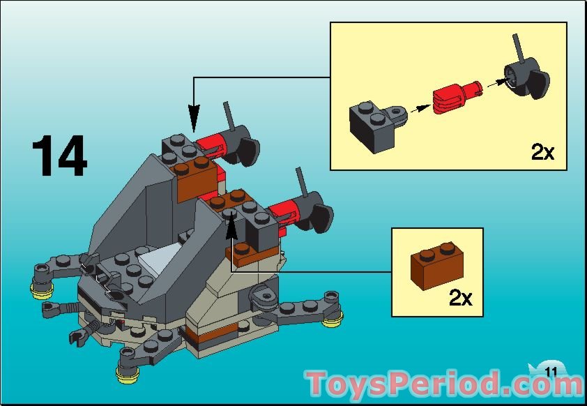 LEGO 6140 Crab - Sea Creeper Instructions and Parts List