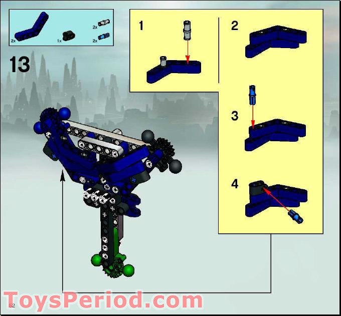 LEGO 8621 Turaga Dume and Nivawk Instructions and Parts List