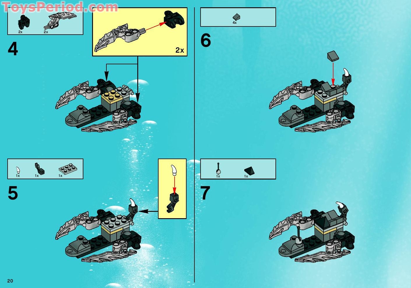 LEGO 8927 Toa Terrain Crawler Instructions and Parts List