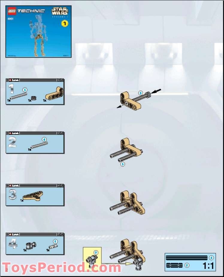 LEGO 8001 Battle Droid Set Parts Inventory and Instructions - LEGO ...