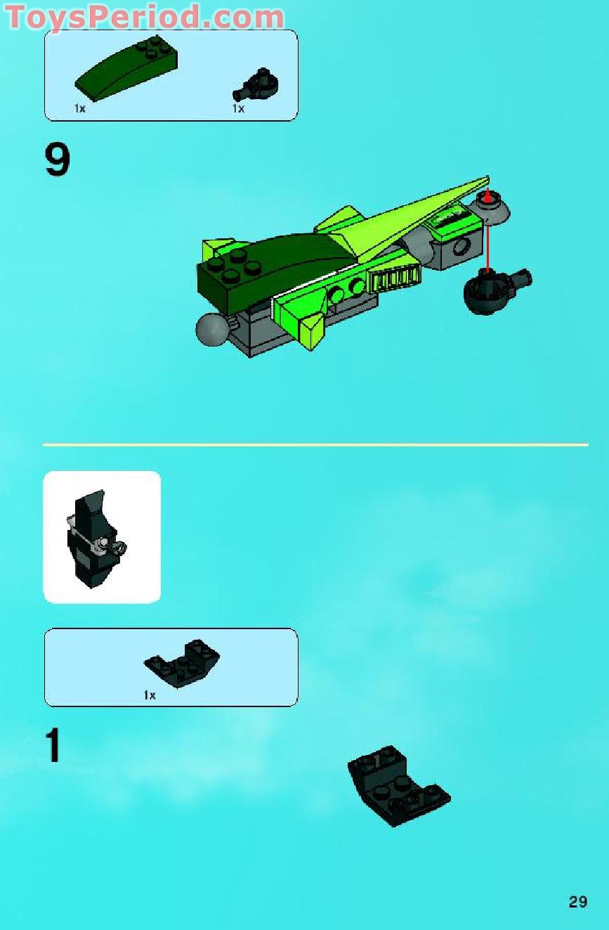 LEGO 8114 Chameleon Hunter Instructions and Parts List