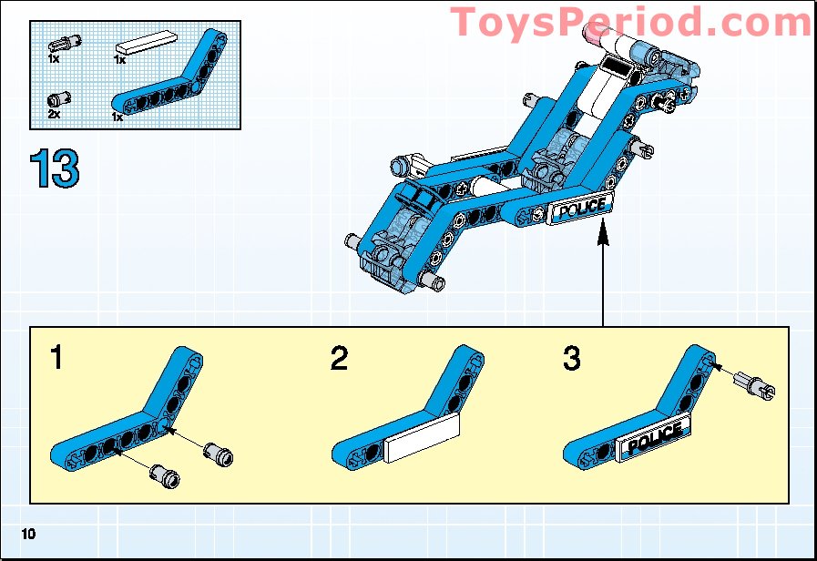 LEGO 8252 Beach Buster Instructions and Parts List