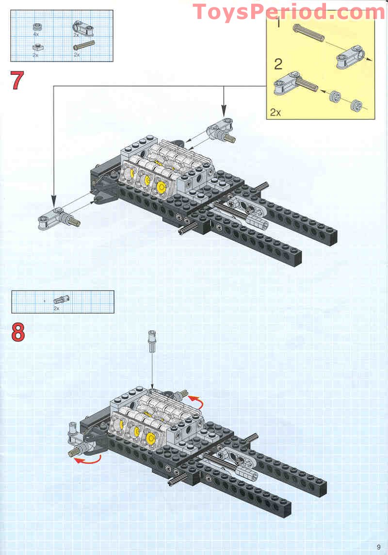 LEGO 8428 Turbo Command Instructions and Parts List
