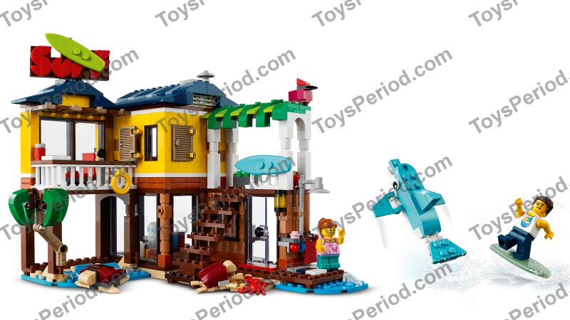 LEGO 31118 Surfer Beach House Set Parts List