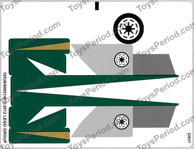 LEGO Sets with Part 9498stk01 Sticker Sheet for Set 9498 - (10538/6005140)