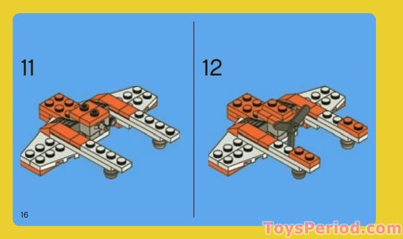 LEGO 5762 Mini Plane Instructions and Parts List