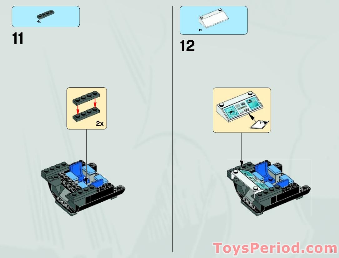 LEGO 6869 Quinjet Aerial Battle Instructions and Parts List