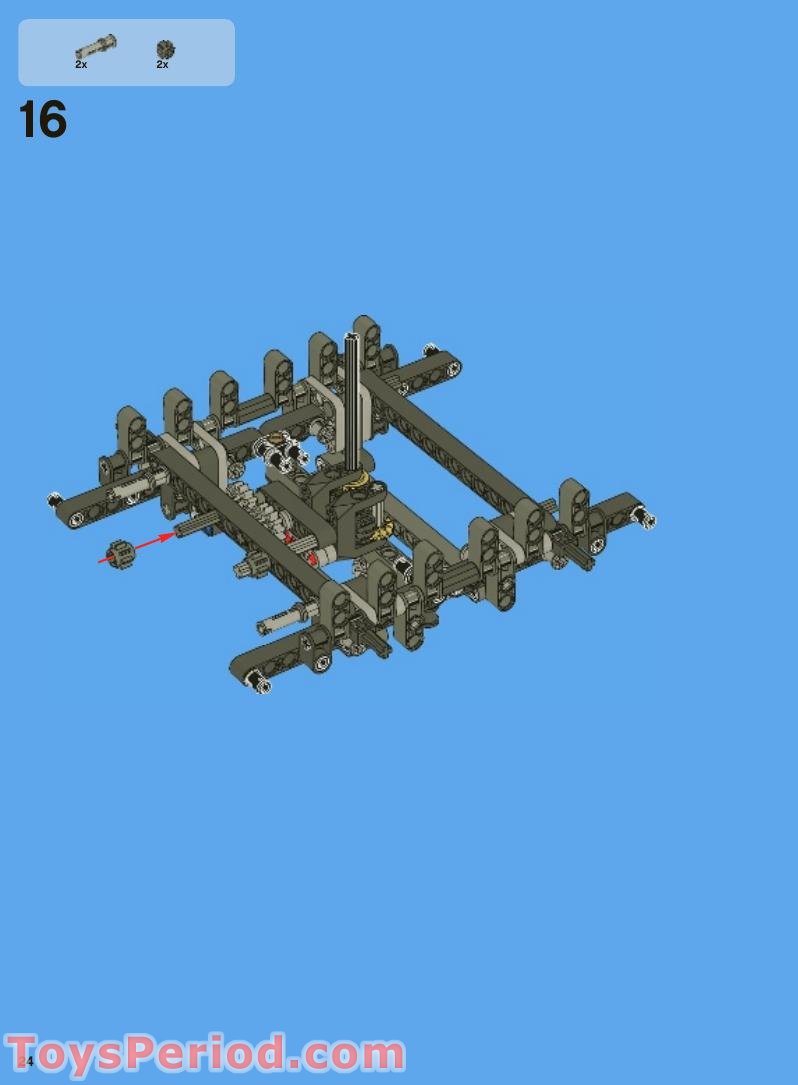 LEGO 8043 Motorized Excavator Instructions and Parts List