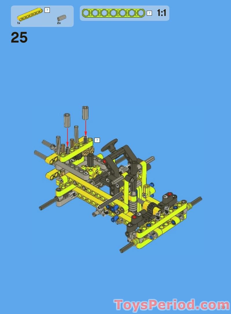 LEGO 8069 Backhoe Loader Instructions and Parts List