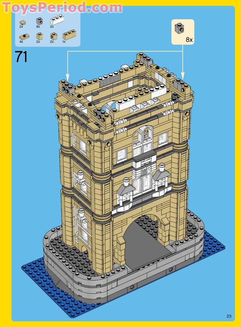 LEGO 10214 Tower Bridge Instructions and Parts List